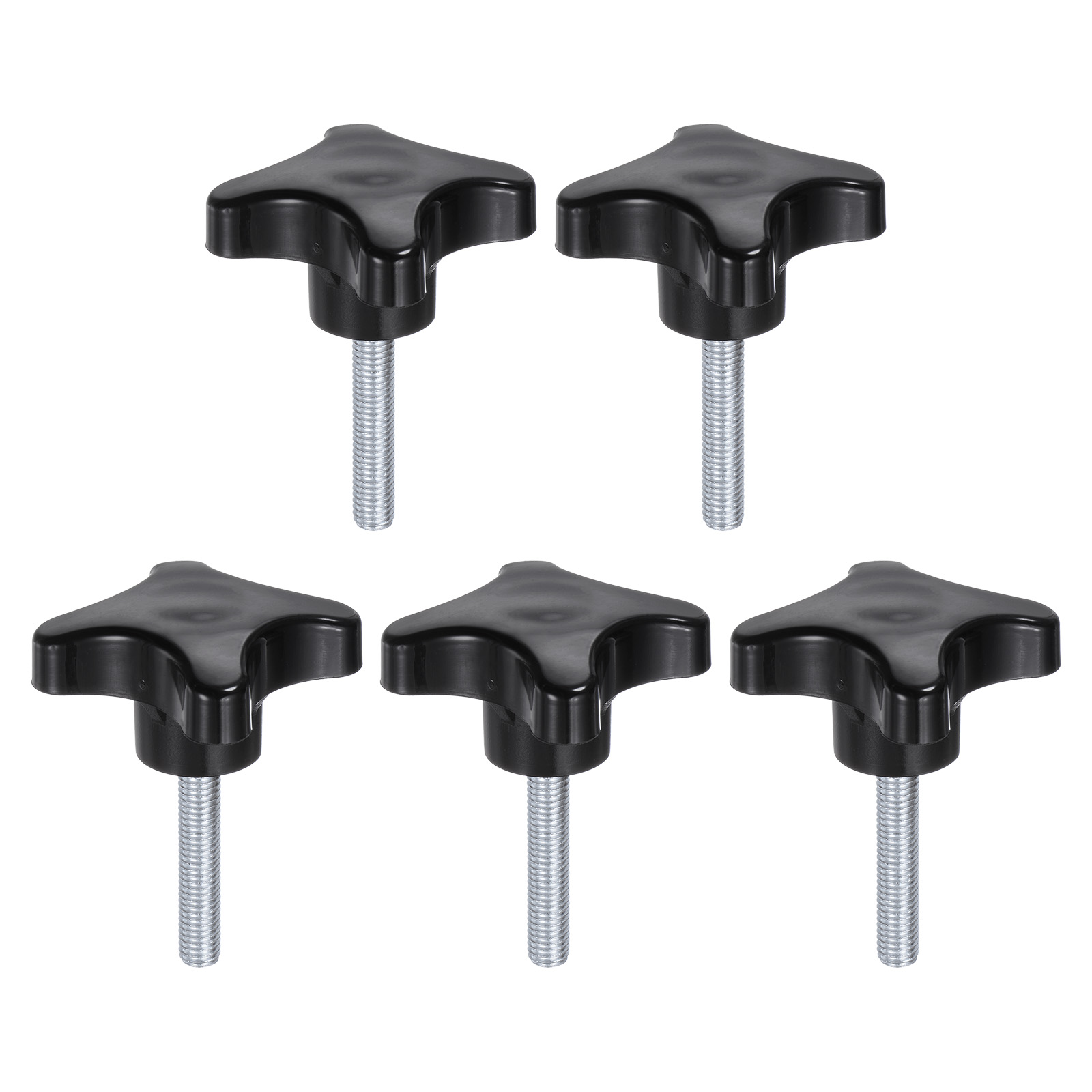 5 Pieces Star Knobs M8 x 40mm Plastic 4-Star Stud Knob Hand Tightening ...