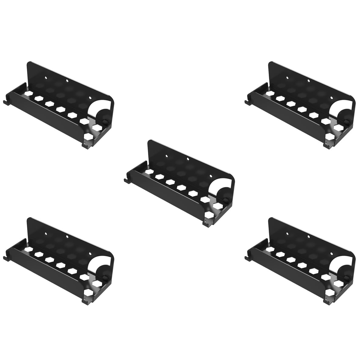5 Pieces Switch Bracket Games Pro Controller Brackets for Shelves Black ...