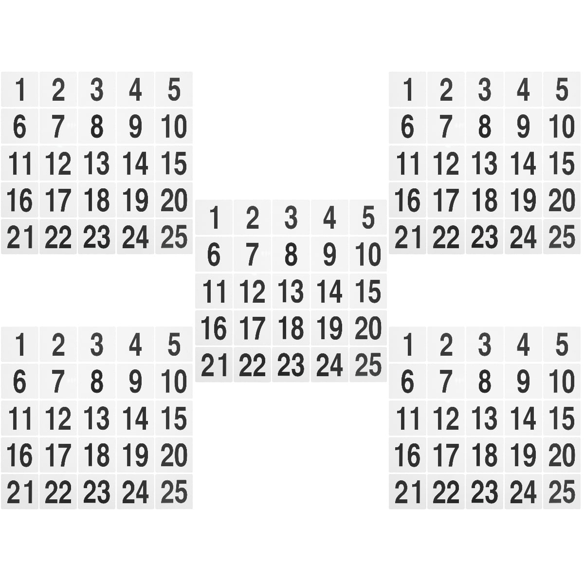 5 Pieces Table Place Markers Wedding Number Plate Tent Numbers ...