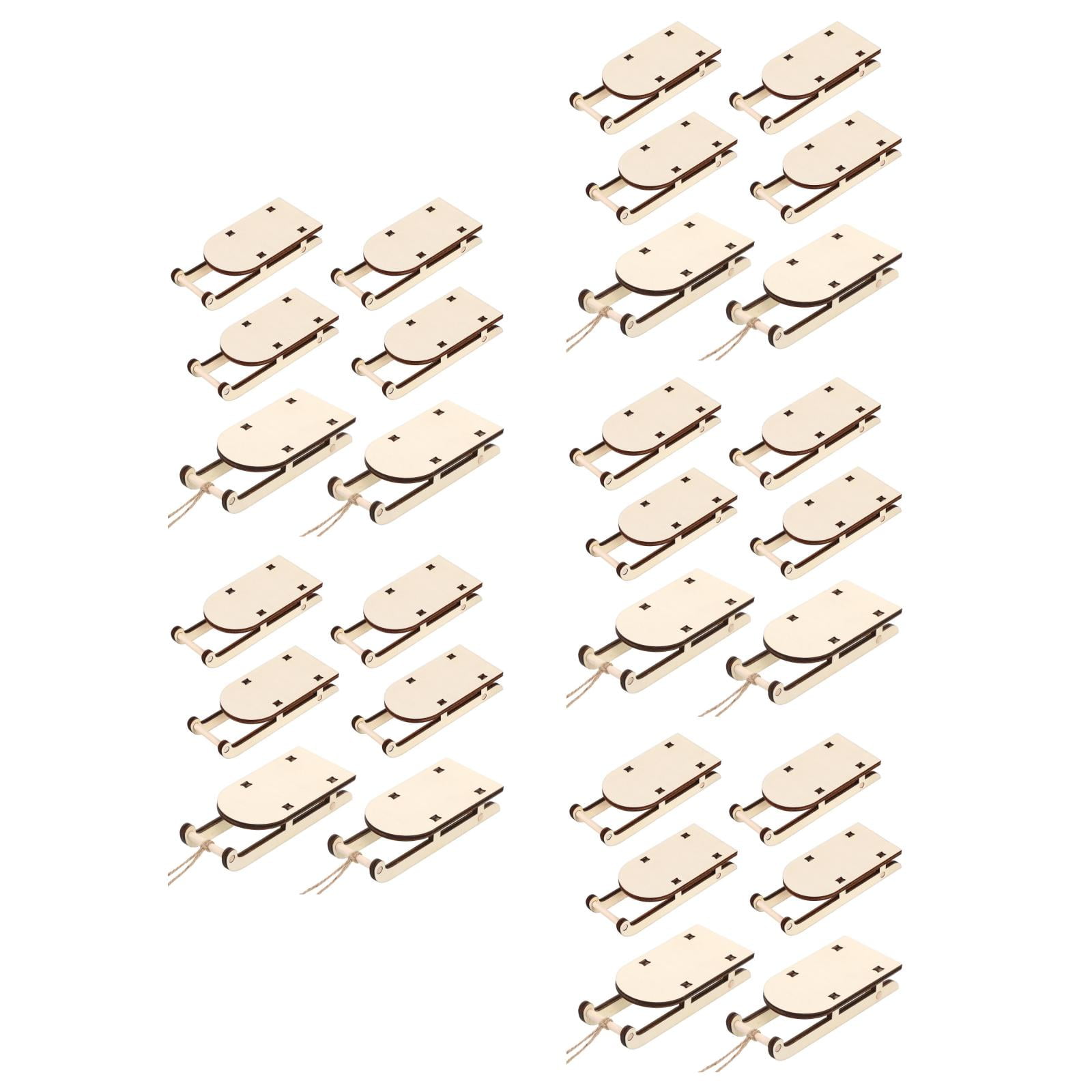 5 Pieces Tabletop Sleigh Decor Mini Sleds for Crafts Vacation Office ...