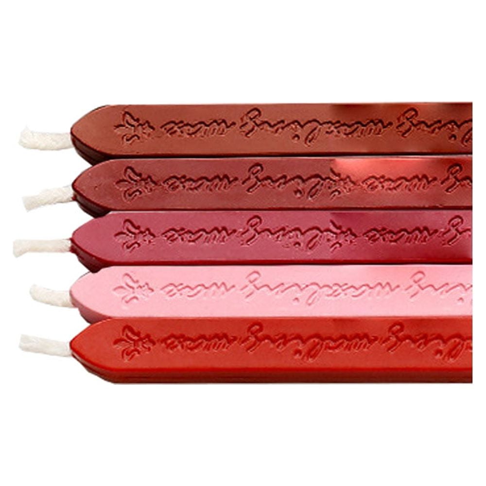 5 Pieces Variously colored Sealing Wax Sticks with Wicks for Letter ...