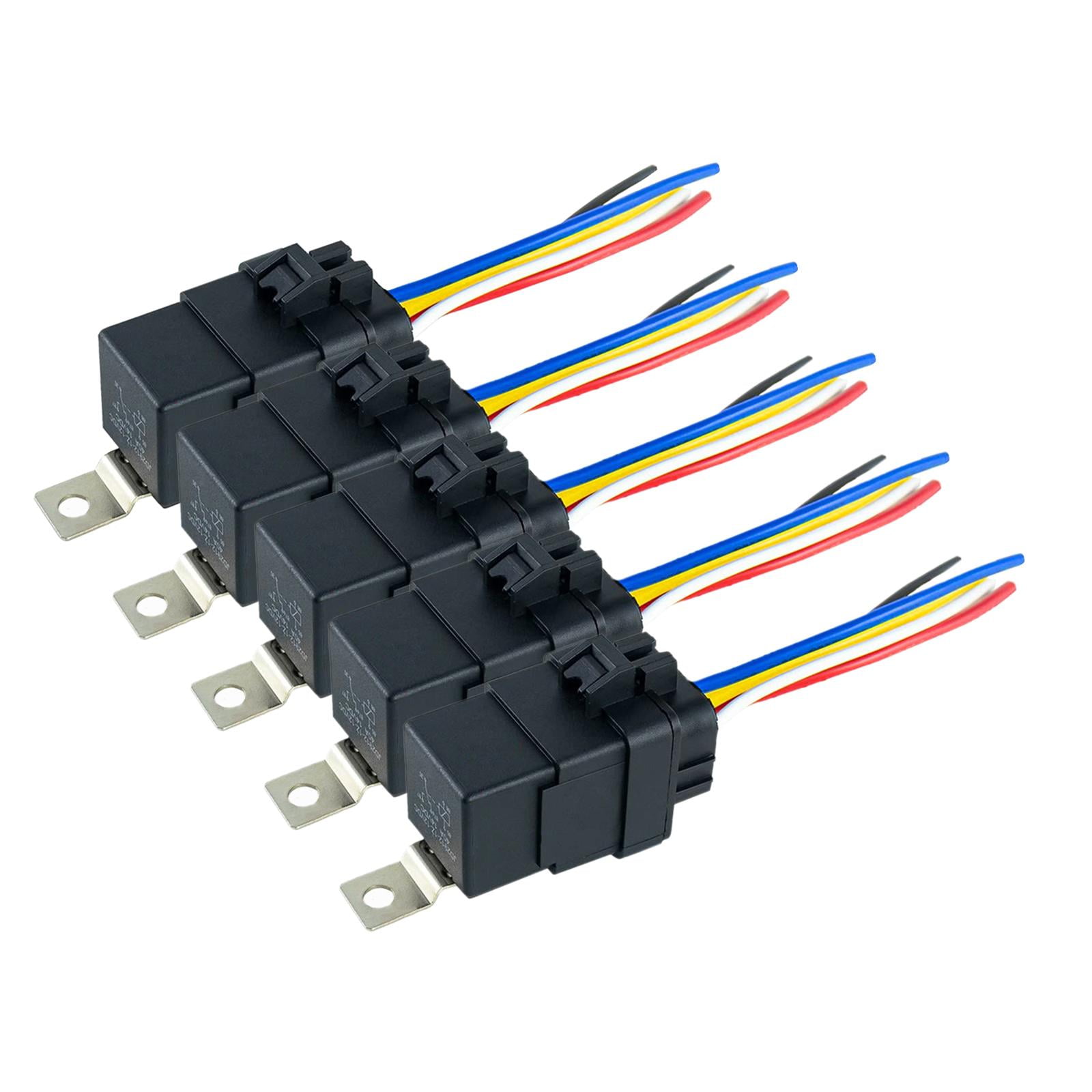 5 Pieces Waterproof Relay and Harness Car Heavy Duty Relay Easy to Use ...