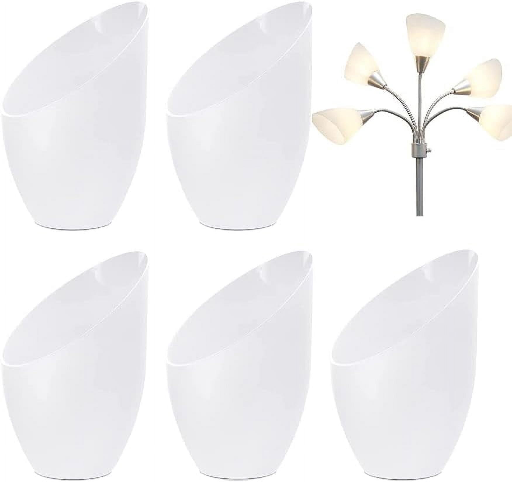 5 Pieces White Frosted Lampshade Fixtures Replacement Shades for Floor ...