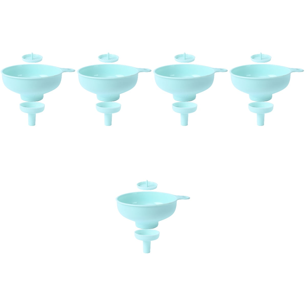 5 Pieces Wide Mouth Funnel Filter Canning Funnel Plastic Funnel Kitchen ...
