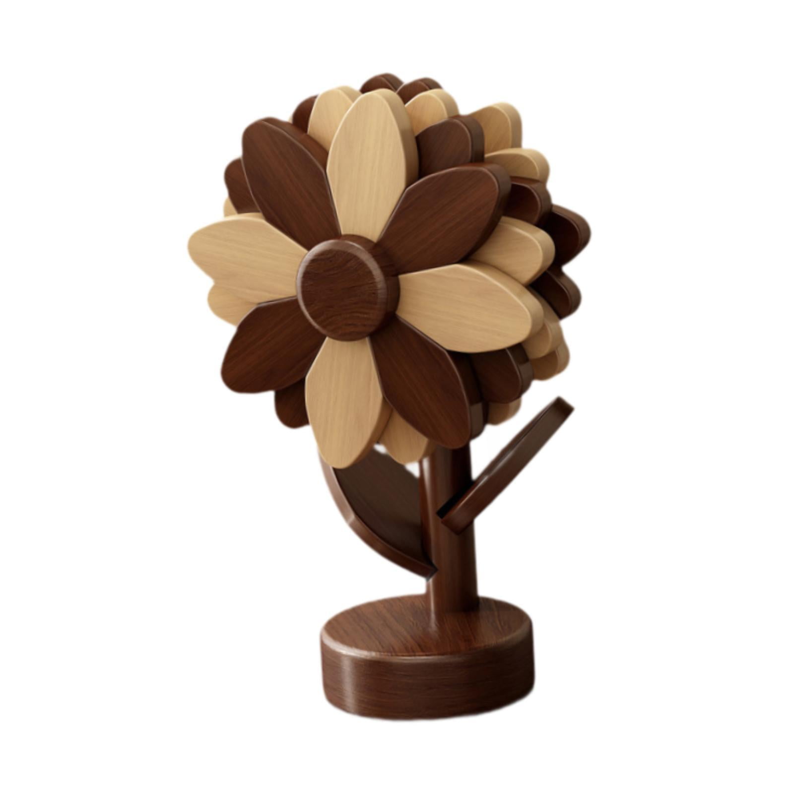 5 Pieces Wooden Table Mat Drink Coaster Foldable Heat Resistant Pad for ...