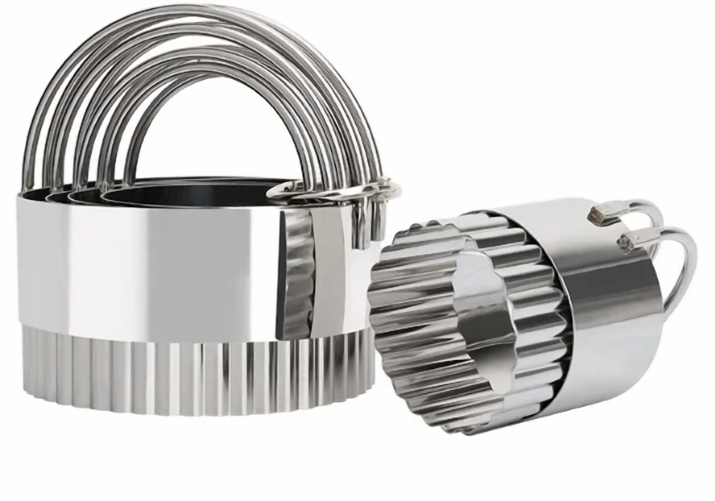 5 Pieces/set Biscuit Mold Set Round Stainless Steel Biscuit Tool ...