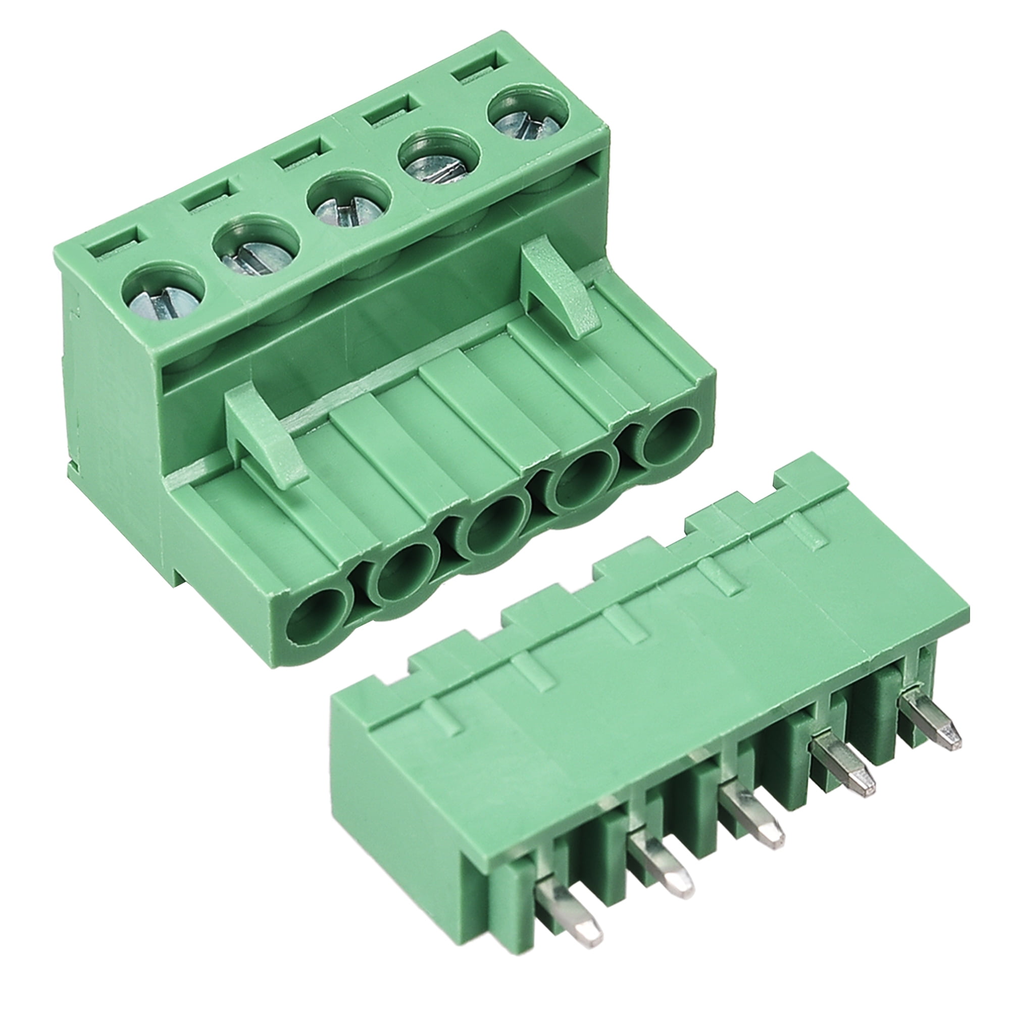 5-Pin 5.08mm Pitch Male Female PCB Screw Terminal Block 10Sets ...