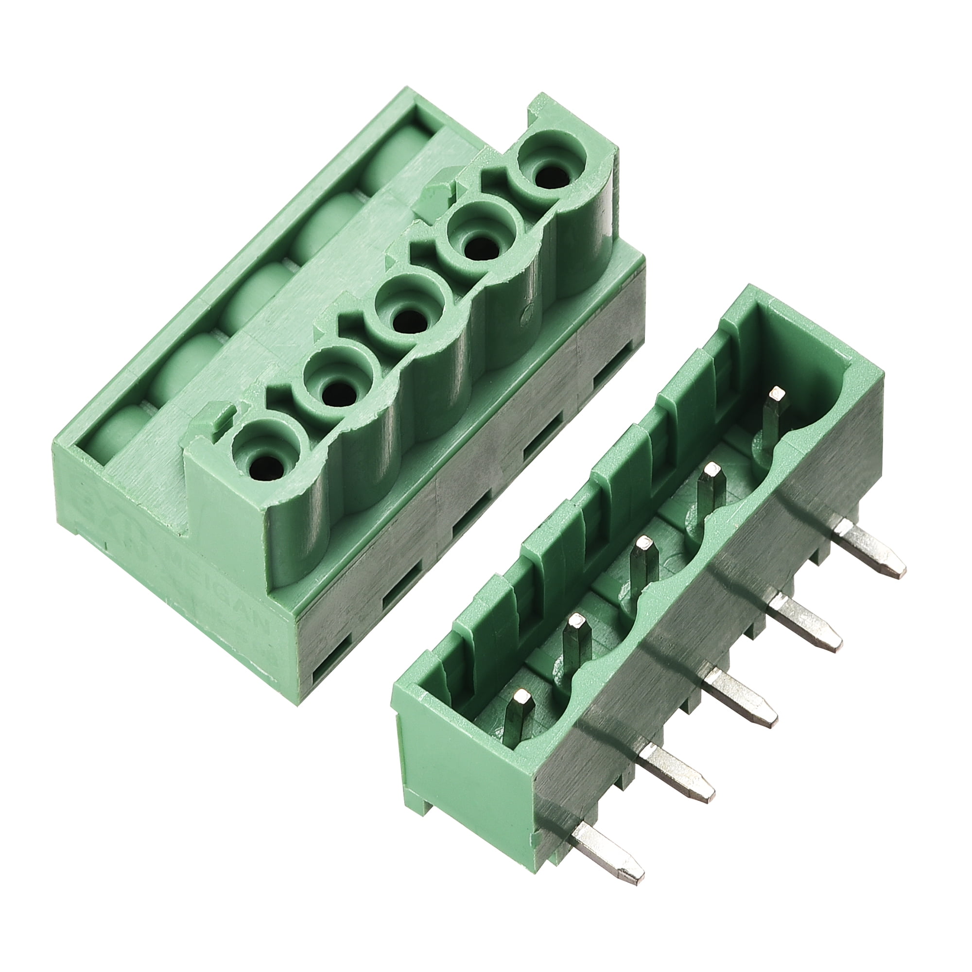 5-Pin 5.08mm Pitch Right Angle PCB Screw Terminal Block Connector 5Sets ...