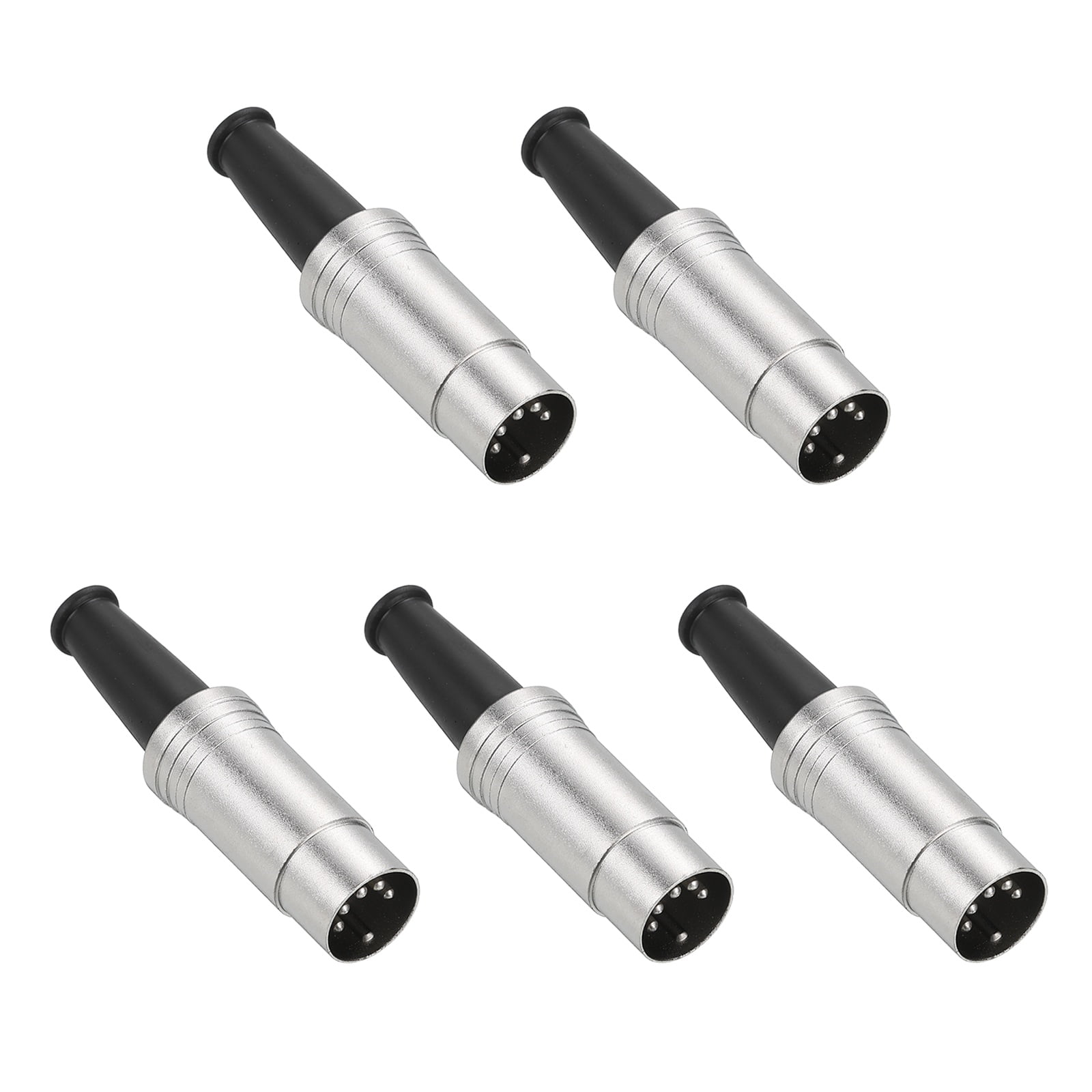 5-Pin DIN Male Plug Connector Male Socket Solder Terminal,Pack of 5 ...