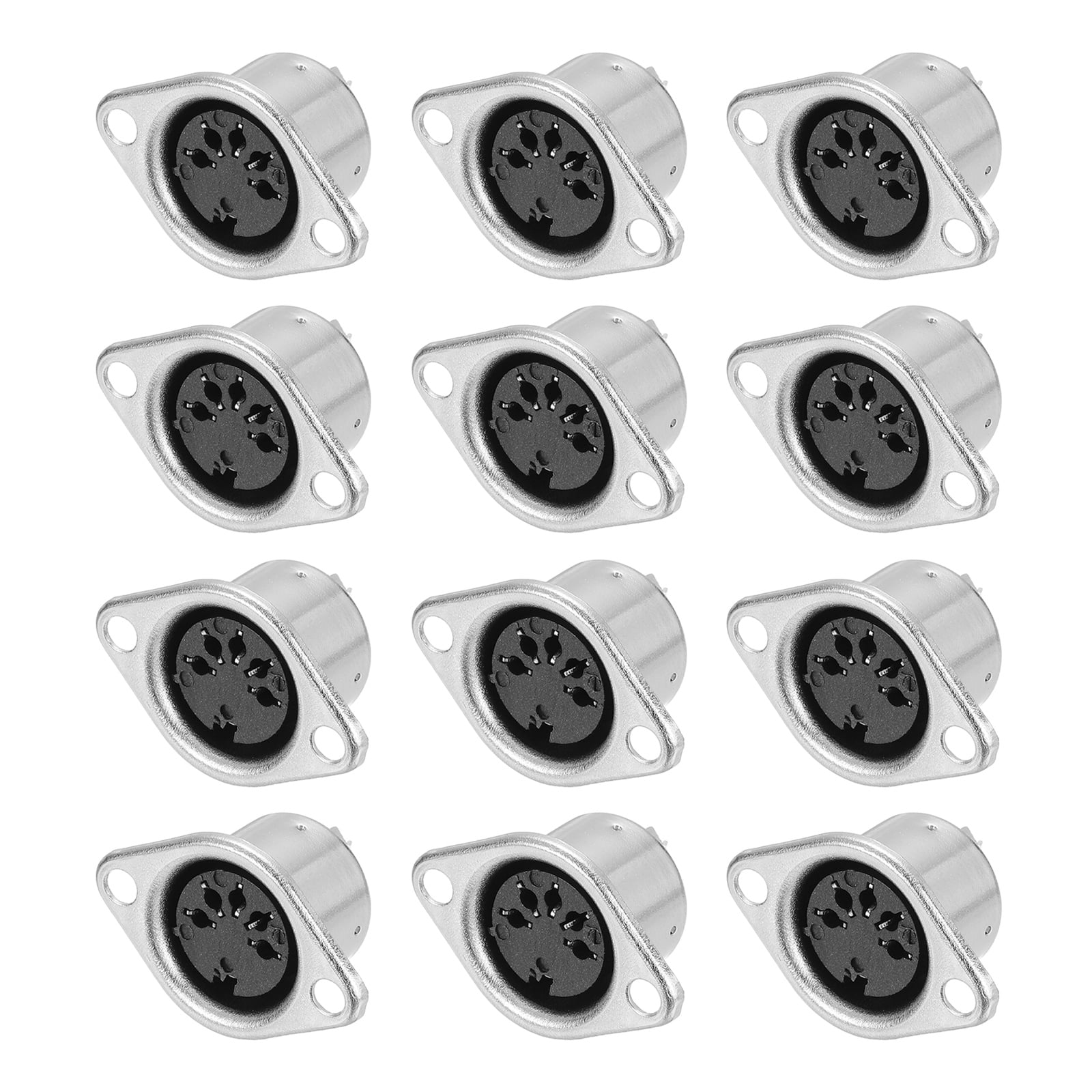 5-Pin DIN Socket Female Jack Socket Connector Panel Mount,Pack of 12 ...