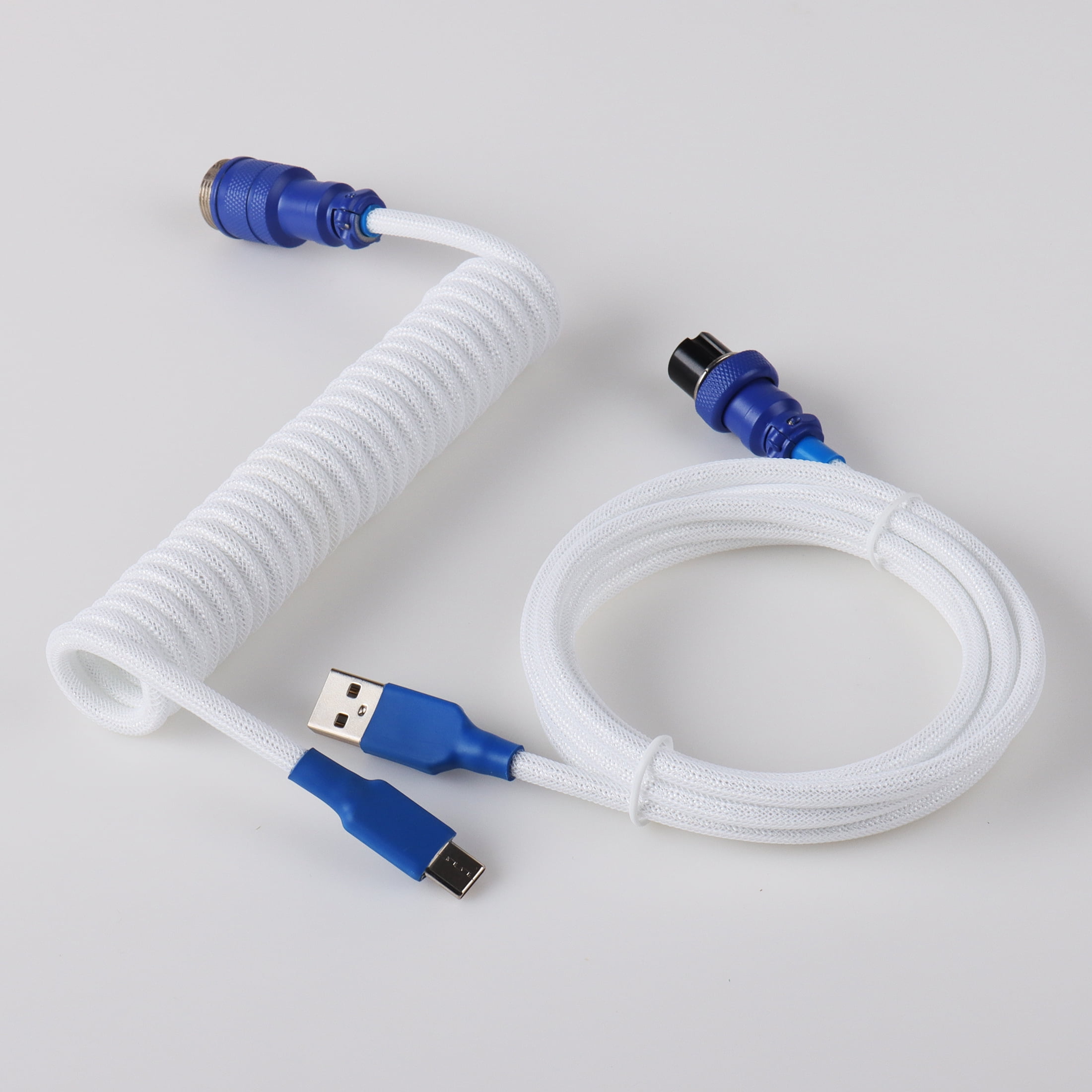 5 Pin Gx16 aviator Coiled Cable Mechanical Keyboard Custom Usb c Coiled ...