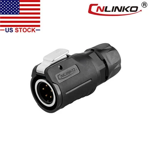 5 Pin M16 Size Power Circular Connector Male Plug Outdoor Waterproof ...