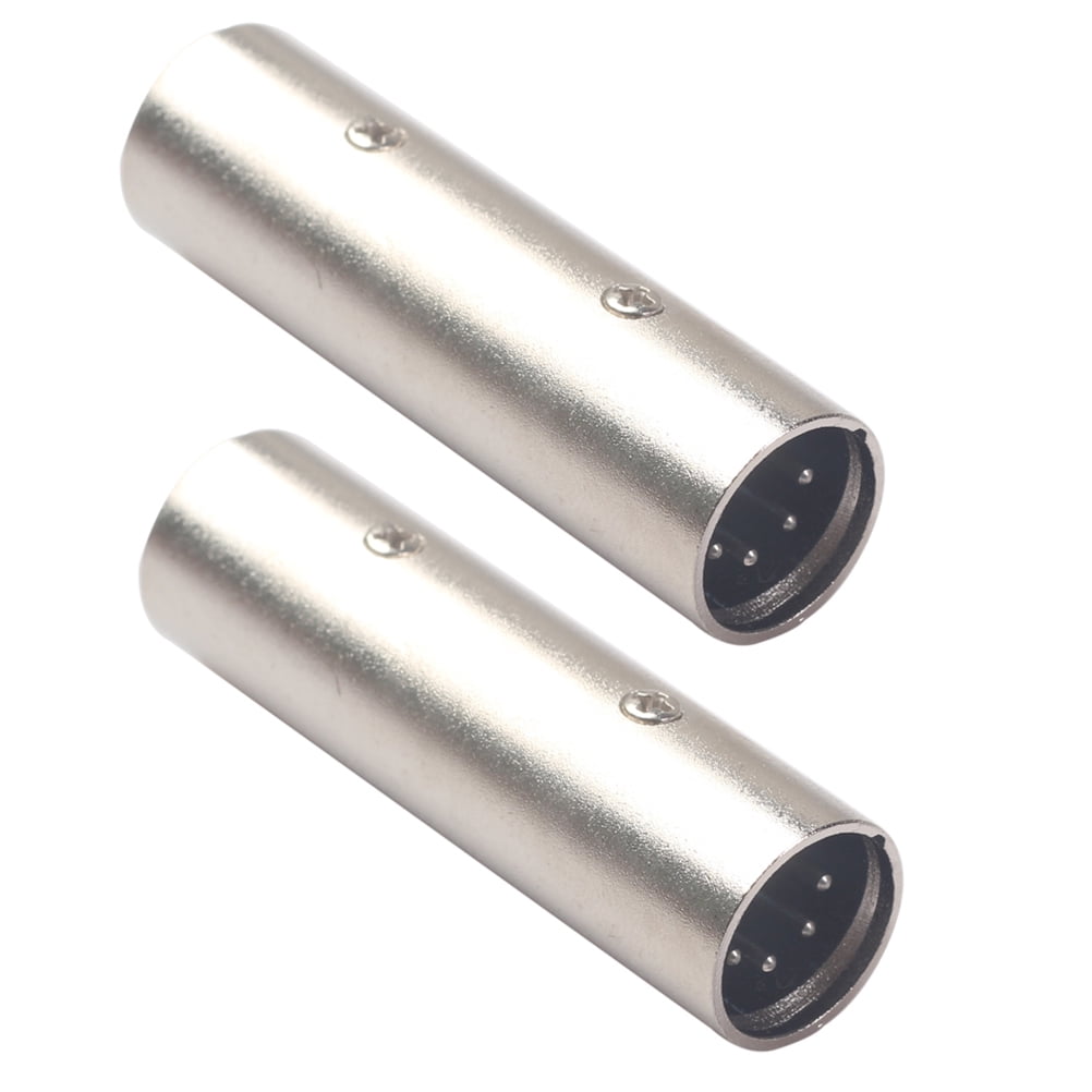 UKCOCO Silver 5PIN XLR Male to Male Connector for Camera DMX Signal ...