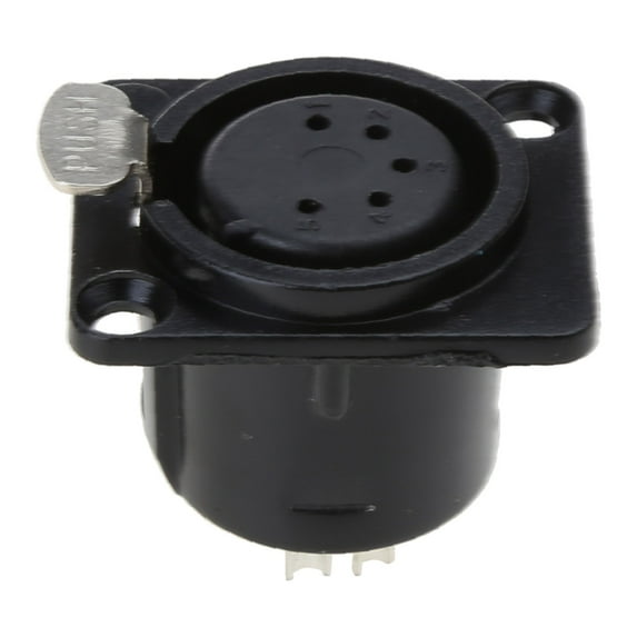 5 Pin Professional Plugs Female Base XLR Female Plugs Panel Mounted ...