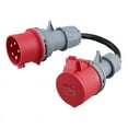 5 Pin Red 32A Male to 16A Female CEE-Adapter Gen Ev Charger Extension ...