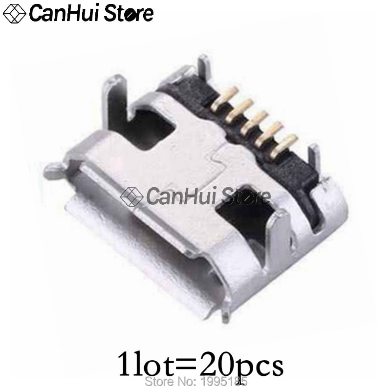 5 Pin SMT Socket Connector Micro USB Type B Female Placement 12 Models ...