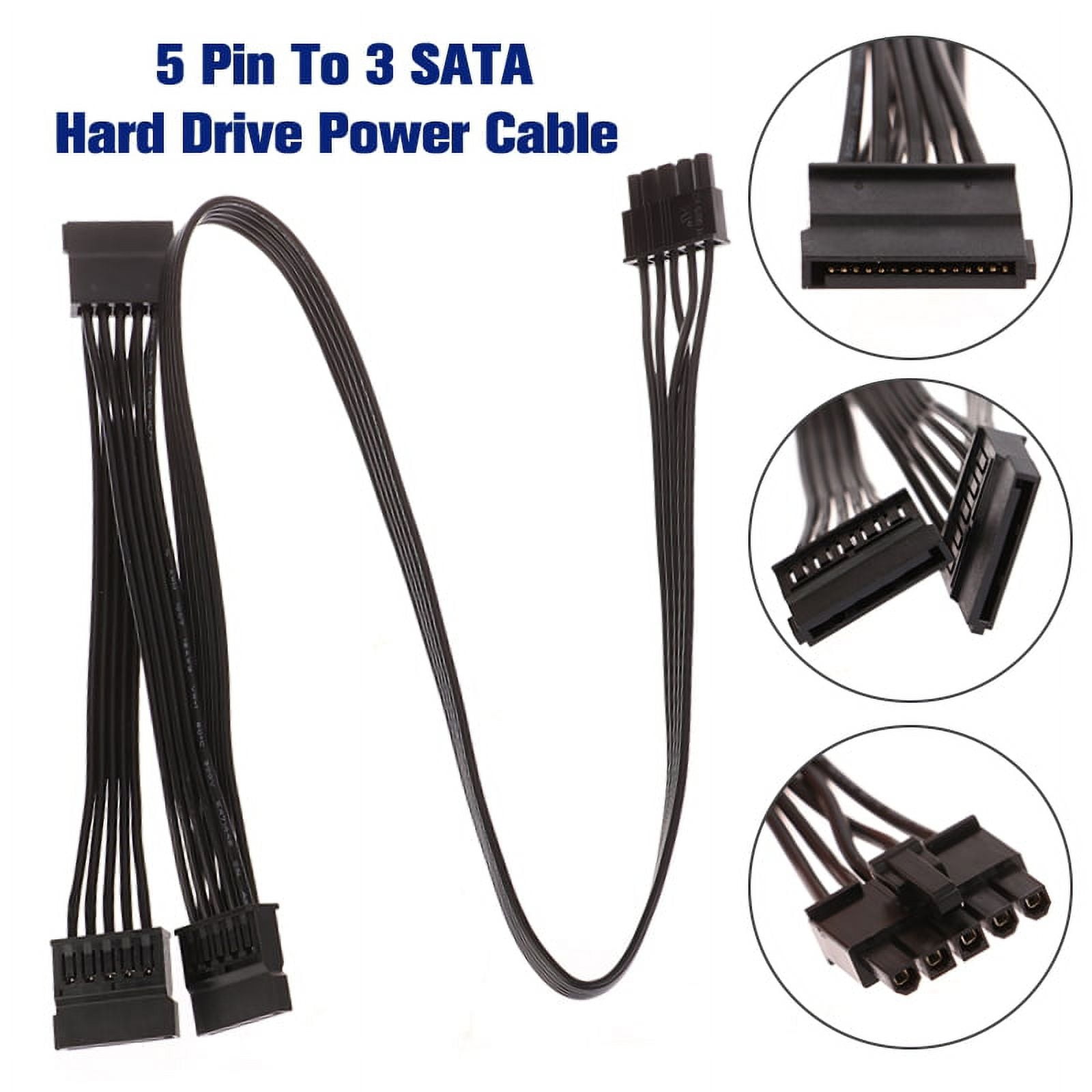 5 Pin To 3 SATA Hard Drive HDD Peripheral Power Cable for V550 V650 ...