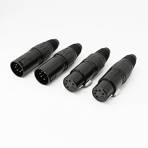5-Pin XLR Cable Connector XLR 5 Pin Male&Female Plug Connector Mic ...