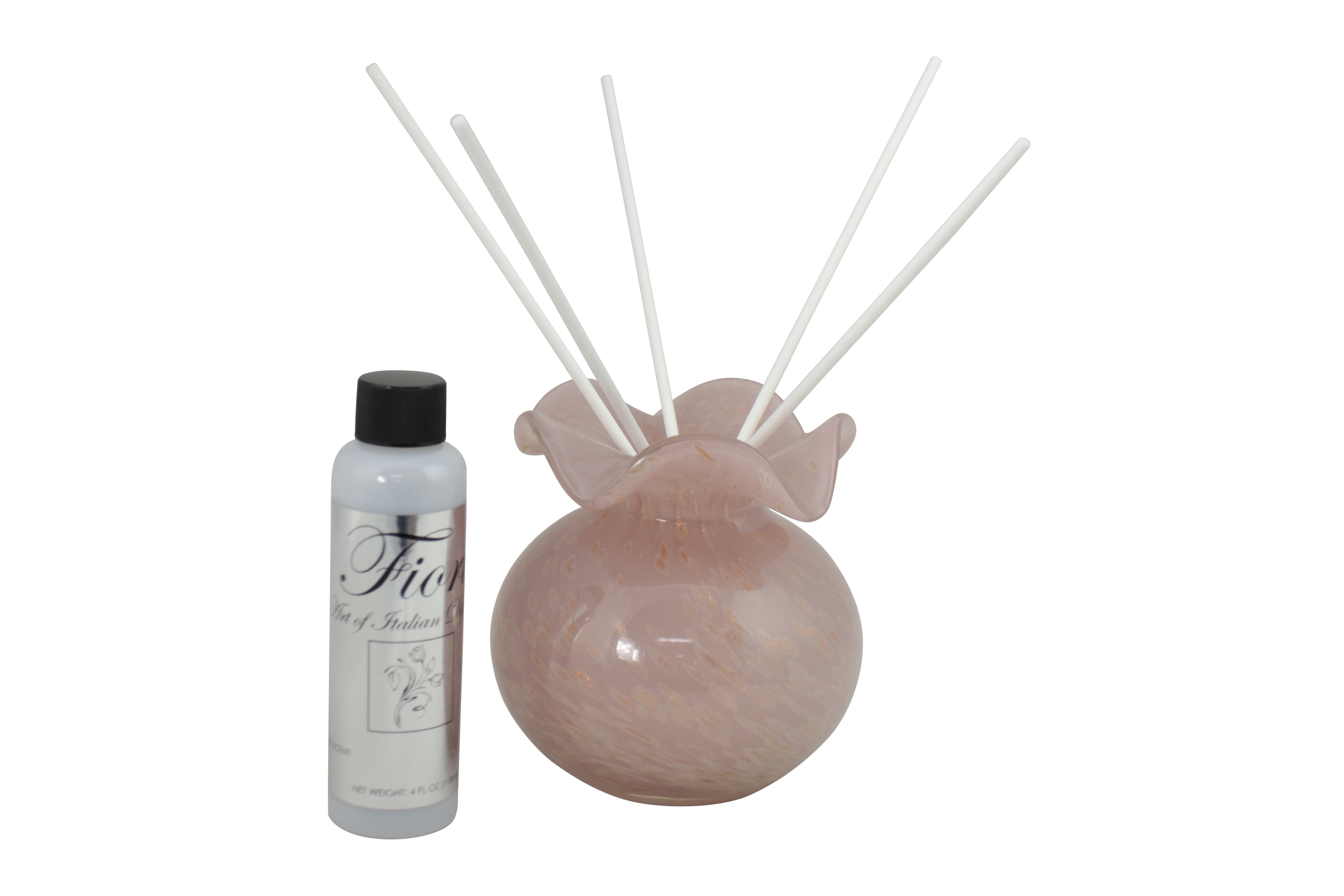 5" Pink and Gold Glass Vase Aroma Diffuser - Walmart.com