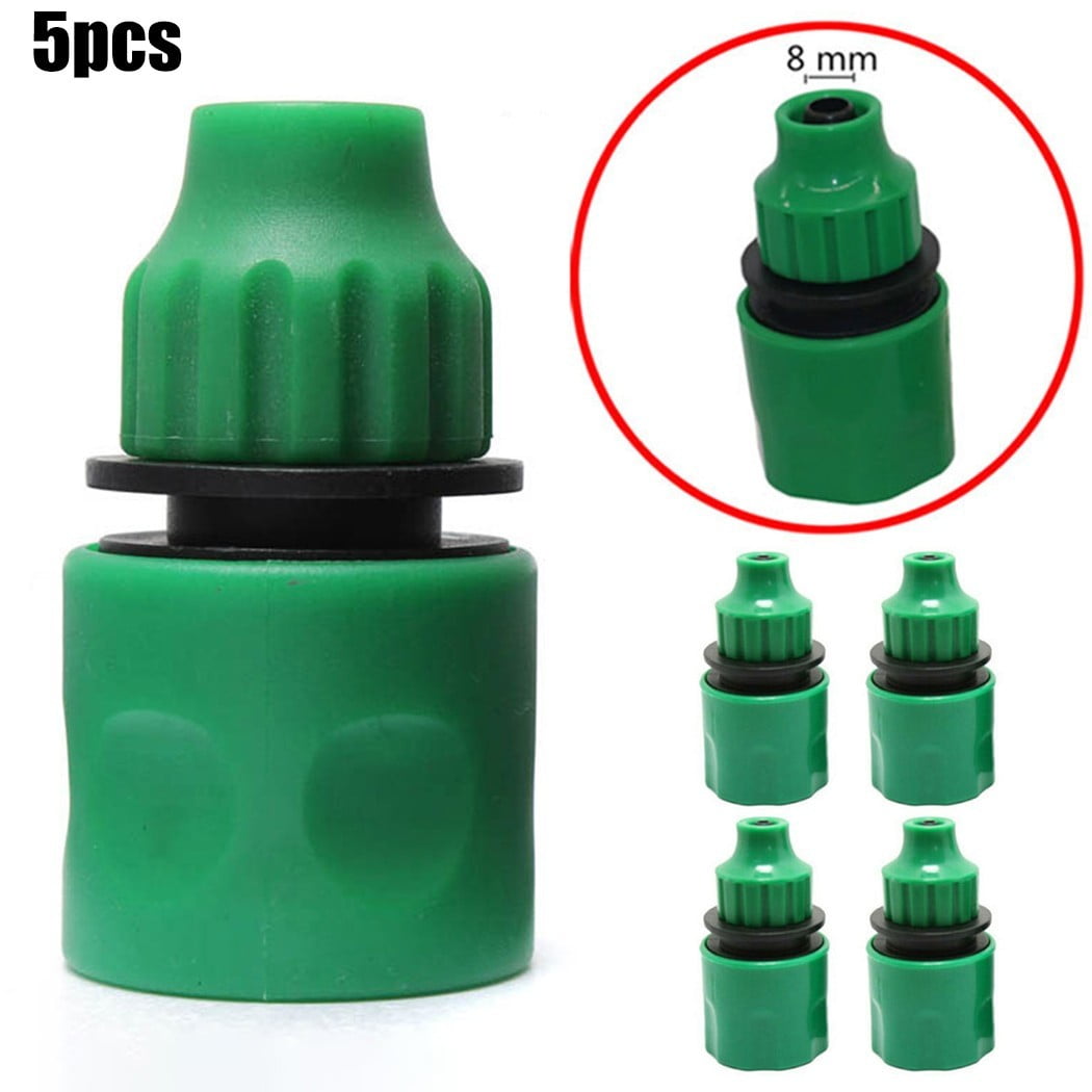 5*Plastic Garden Water Hose Quick Connector Irrigation Adapter ...