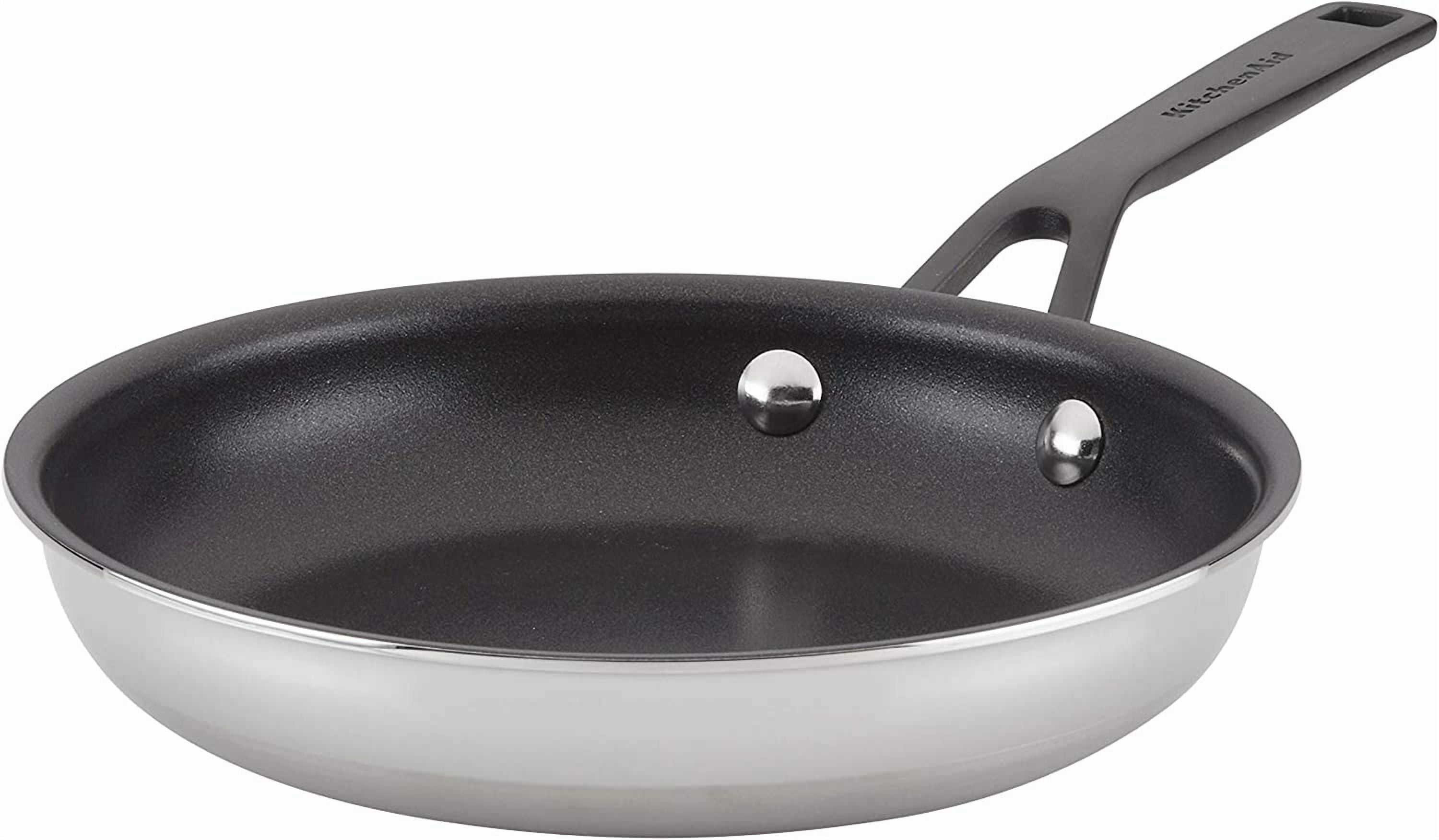 5-Ply Clad Polished Stainless Steel Nonstick Fry Pan/Skillet 8.25 Inch ...