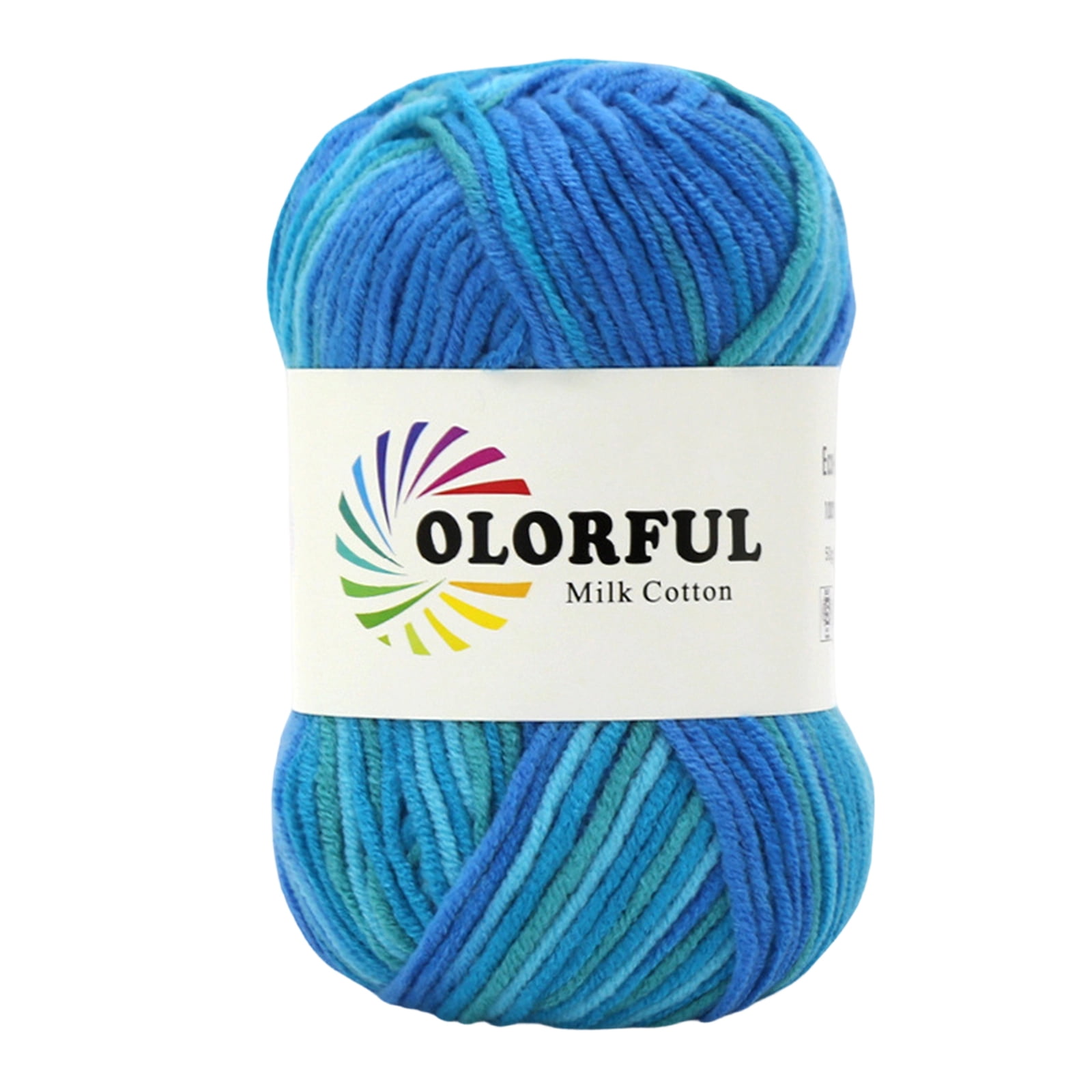 5 Ply Milk Cotton Knitting Yarn,Colorful Hand Dyed Segment Cotton Wool ...