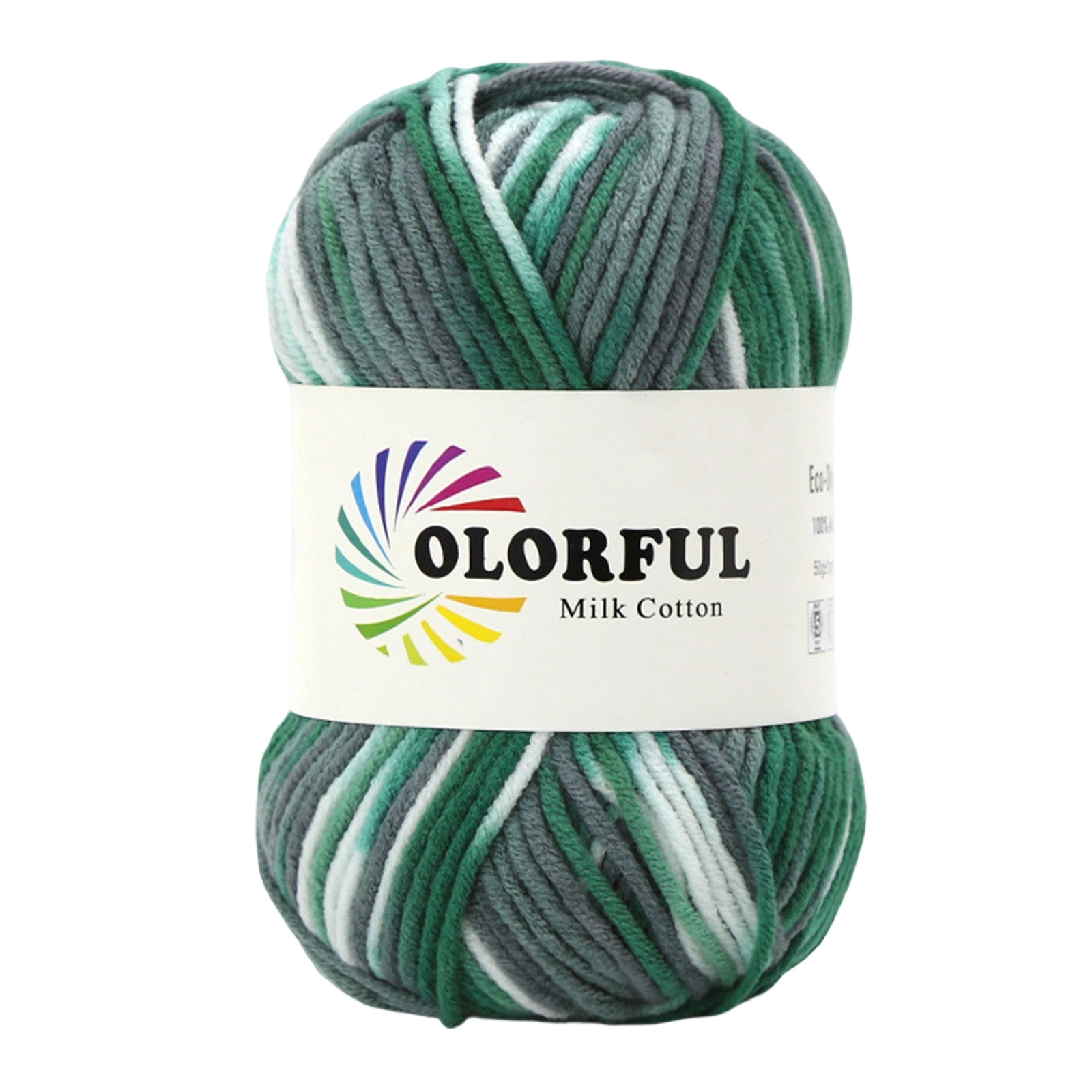 5-Ply Pastel Variegated Milk Cotton Yarn, Hand Knitting Crochet Soft ...
