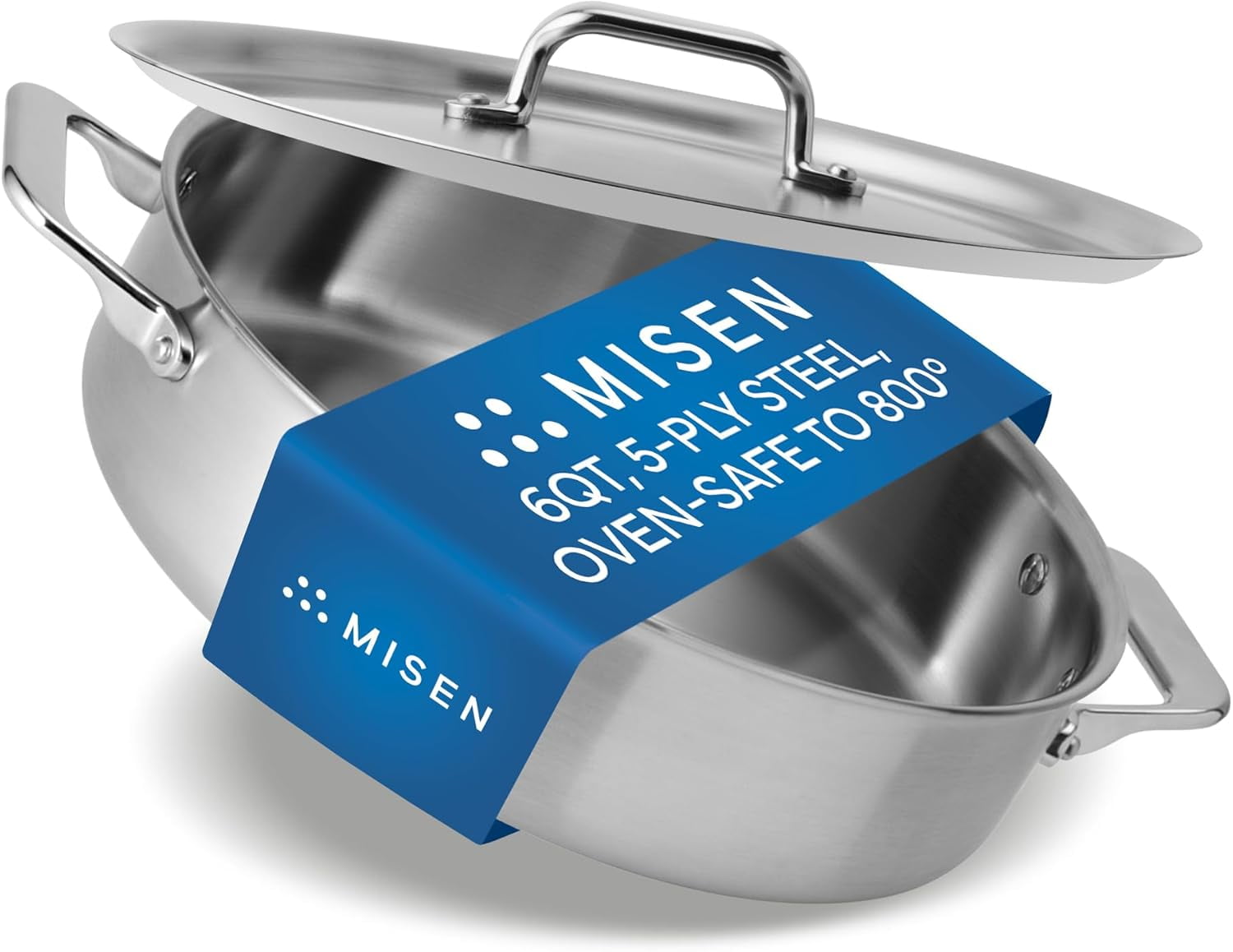 5-Ply Stainless Steel 6QT Rondeau – Wide, Flat Cooking Surface - Even ...