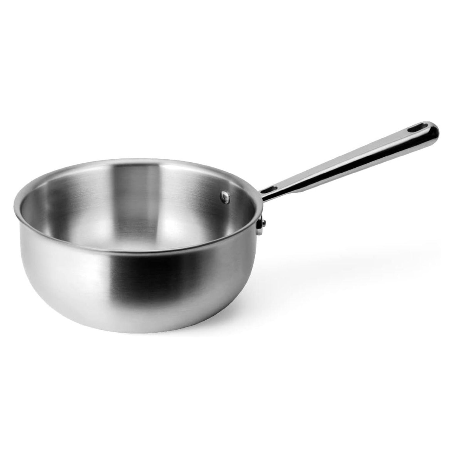 5-Ply Stainless Steel Saucier with Lid– Induction-Compatible Pan with ...