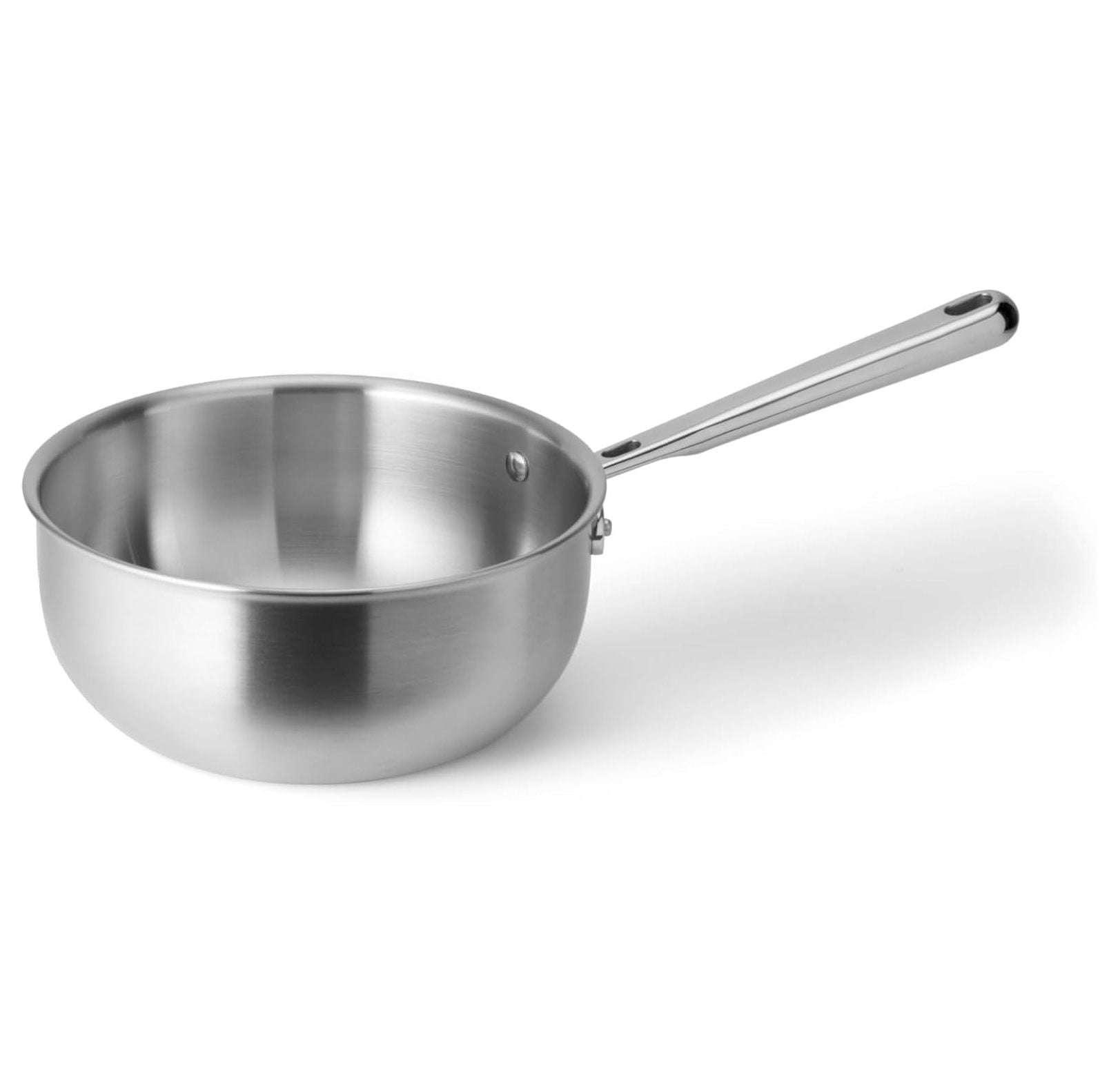 5-Ply Stainless Steel Saucier with Lid– Induction-Compatible Pan with ...