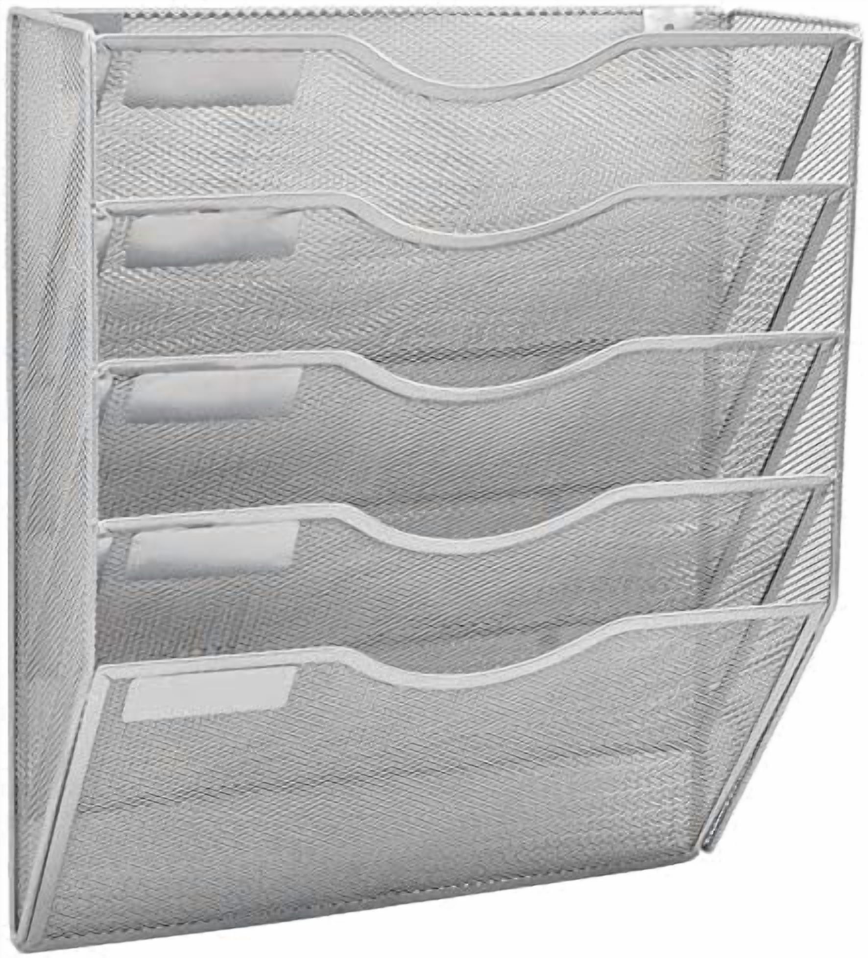 5 Pocket Mesh Hanging Wall File Organizer, Wall Mounted Mail Paper ...