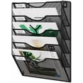 5 Pocket Mesh Wall File Organizer, Hanging Paper Folder Holder with ...
