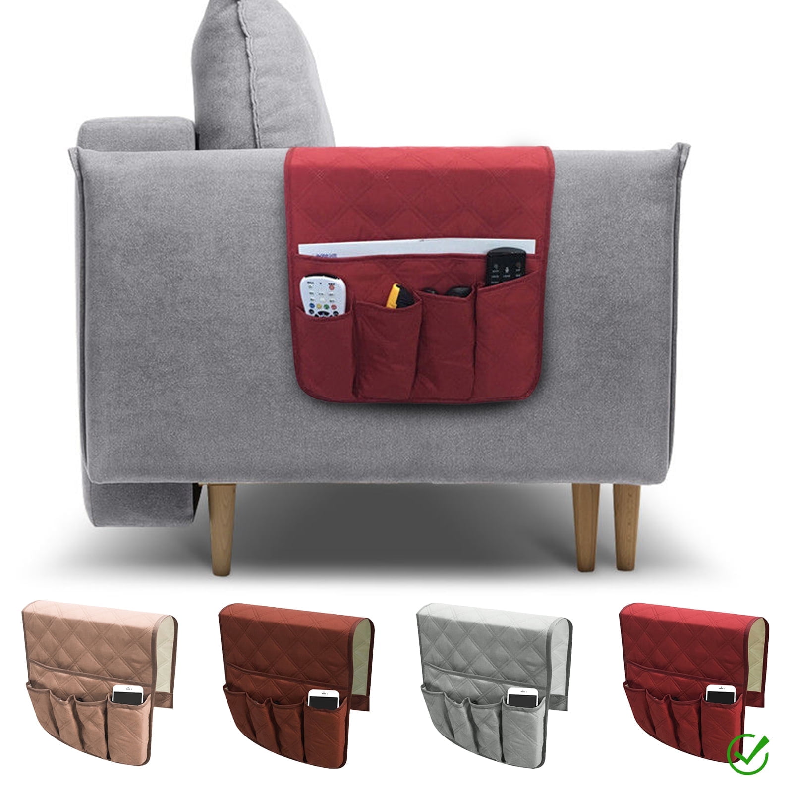5-Pockets Non-Slip Couch Sofa Chair Armrest organizer Armchair Caddy ...