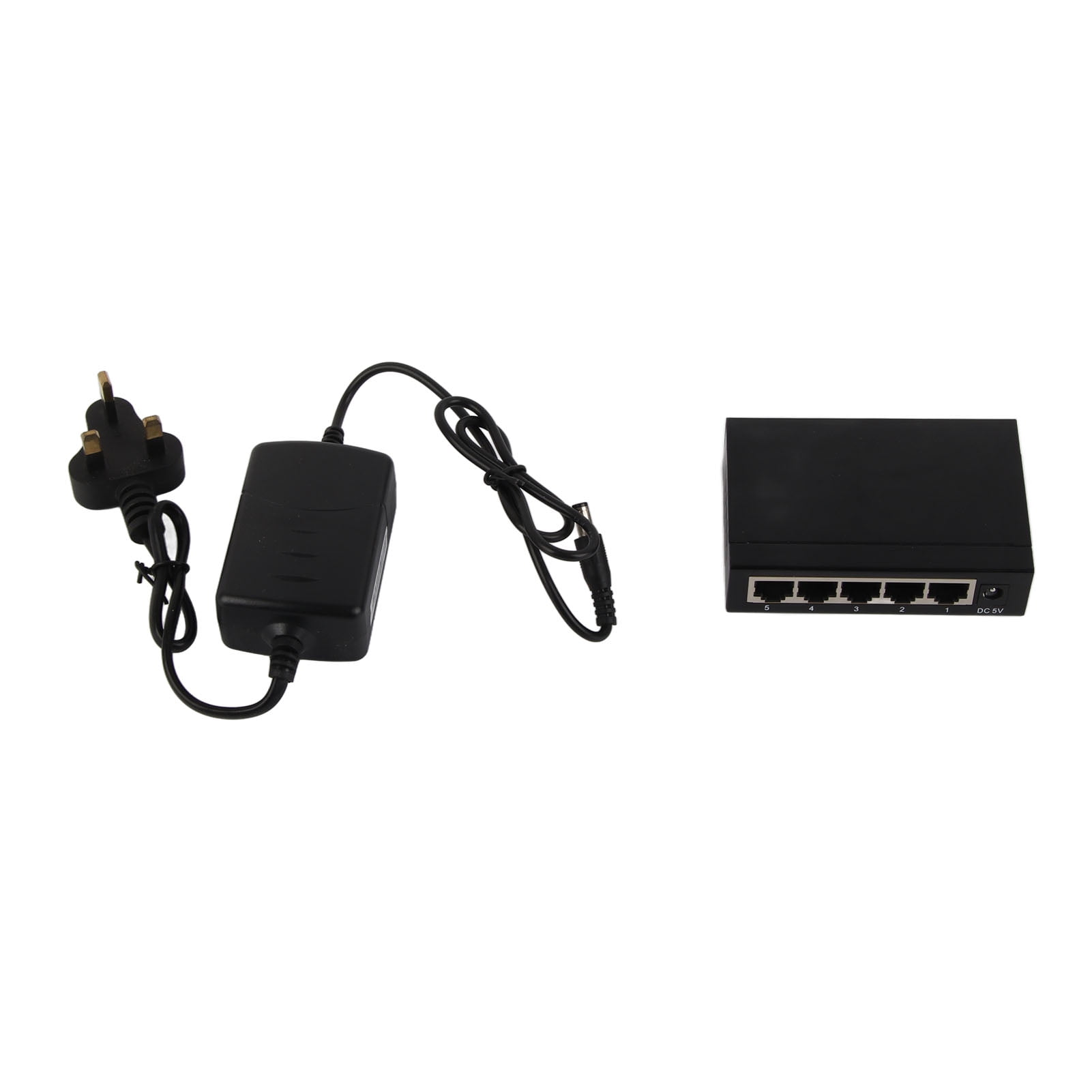 5 Port 10/100Mbps Ethernet Switch Plug and Play Unmanaged Home Network ...