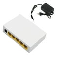 5 Port 10/100Mbps Ethernet Switch Plug and Play Unmanaged Home Network ...
