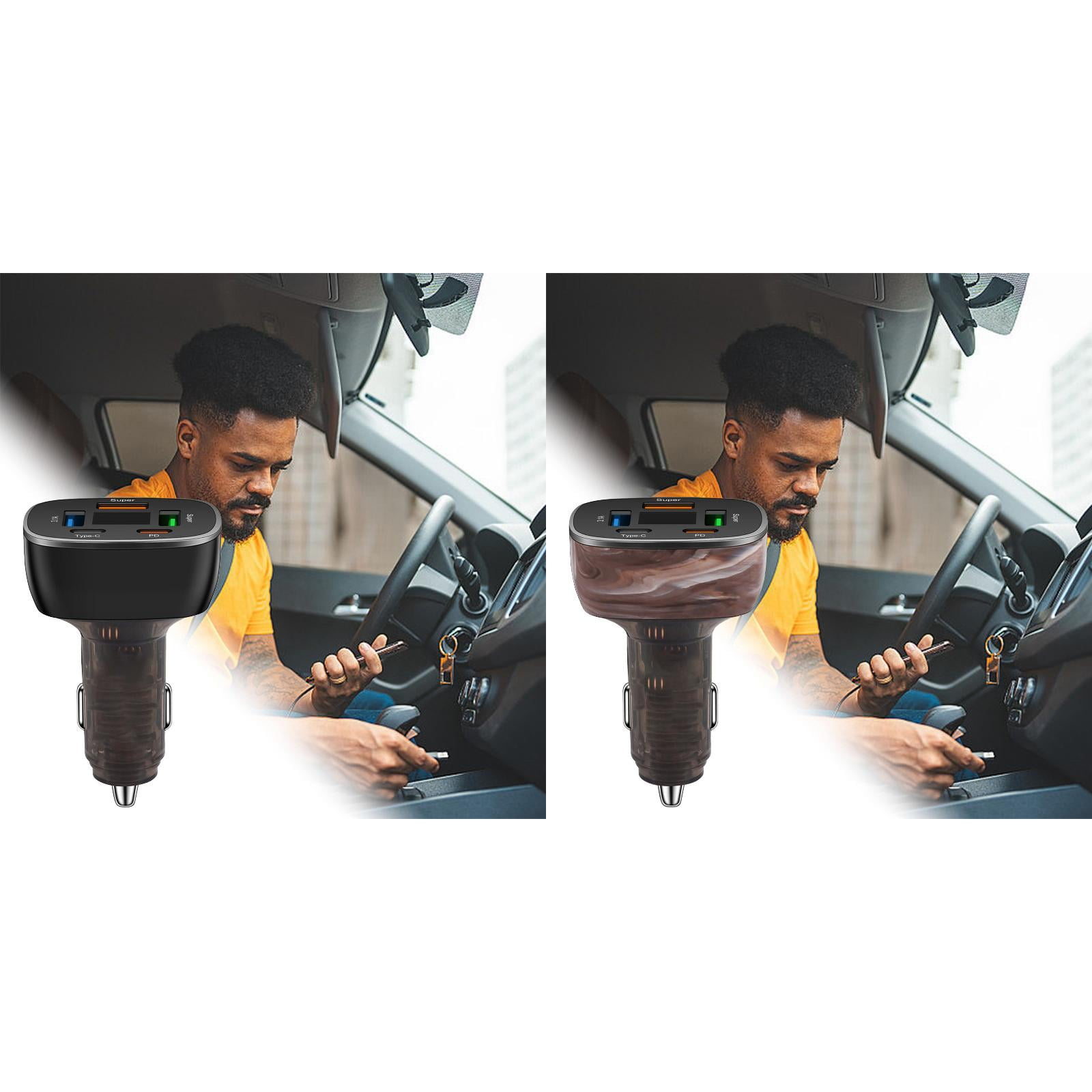 5 Port 3USB 2pd Interface Car Phone Charger With Voltage Display PD 96W ...