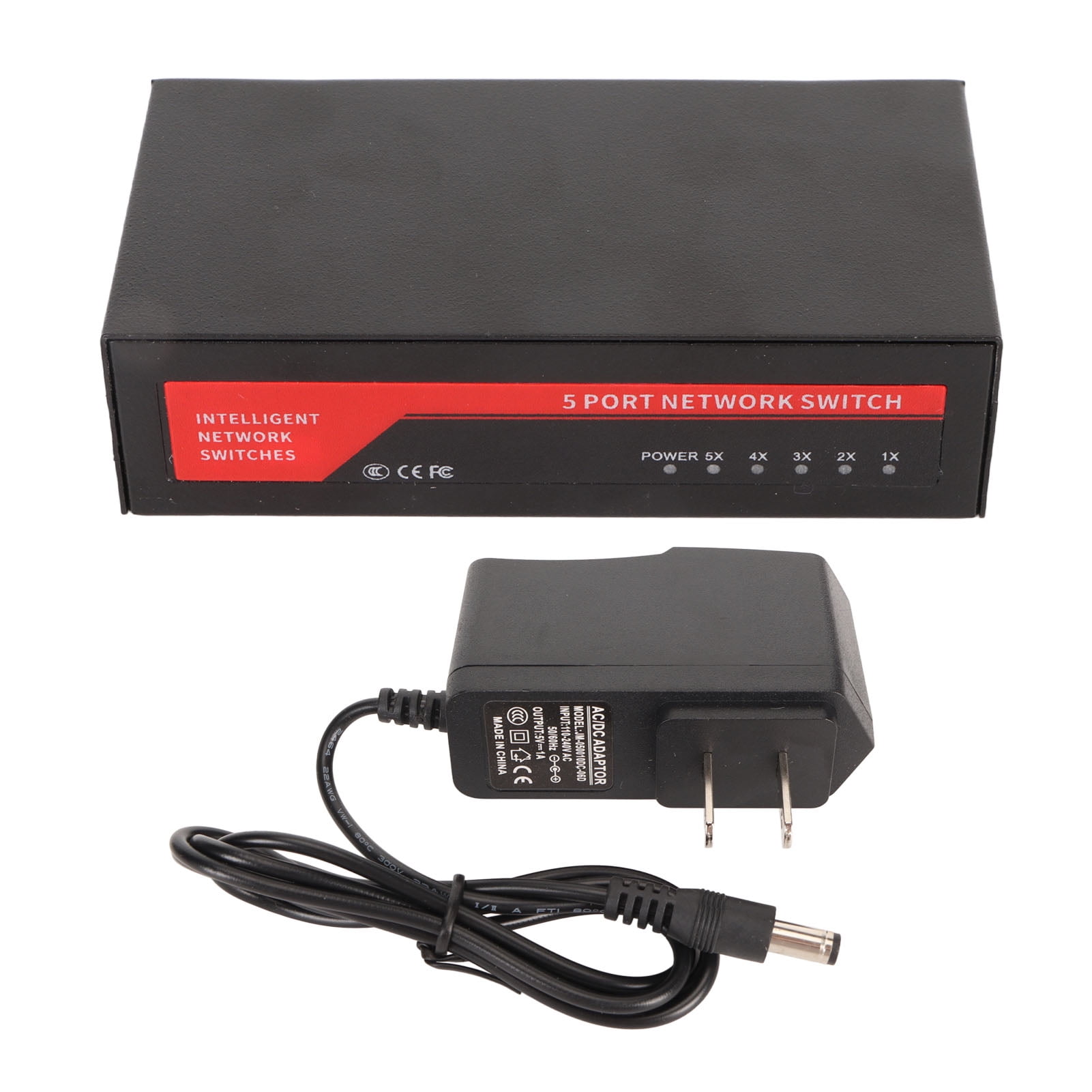 5 Port Ethernet Unmanaged Switch 100M Ethernet Splitter Network Switch ...