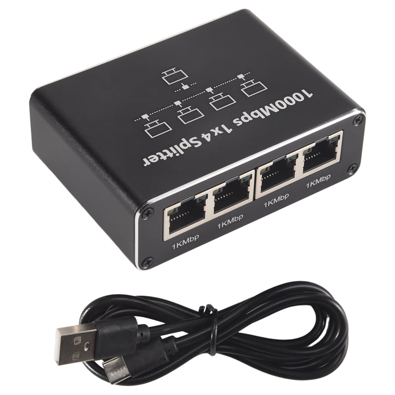 5 Port Gigabit Ethernet Switch with USB Power Cable, 1000Mbps Splitter ...