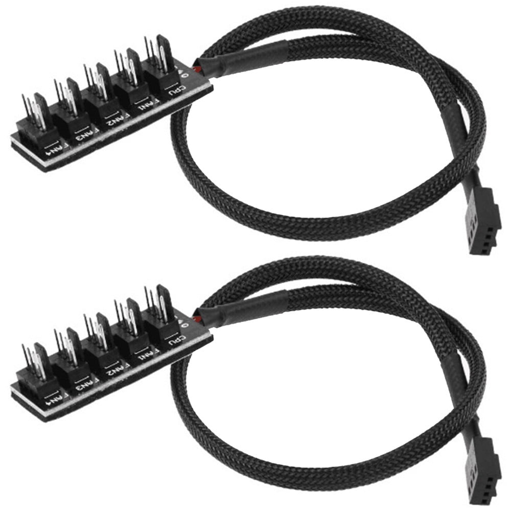 5-Port PC PWM Fan Hub 5Pin Fan Splitter Cable 1 Female to 4 Male,Vsgery ...