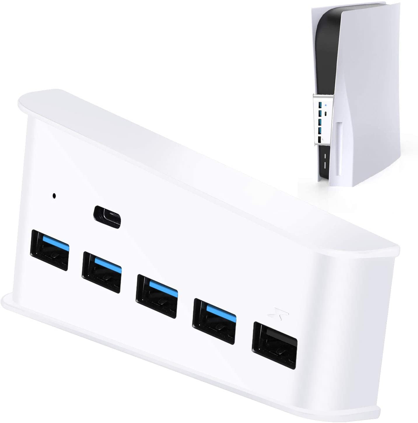 5-Port USB HUB Extension High-speed Transmission Converter For PS5 DE ...