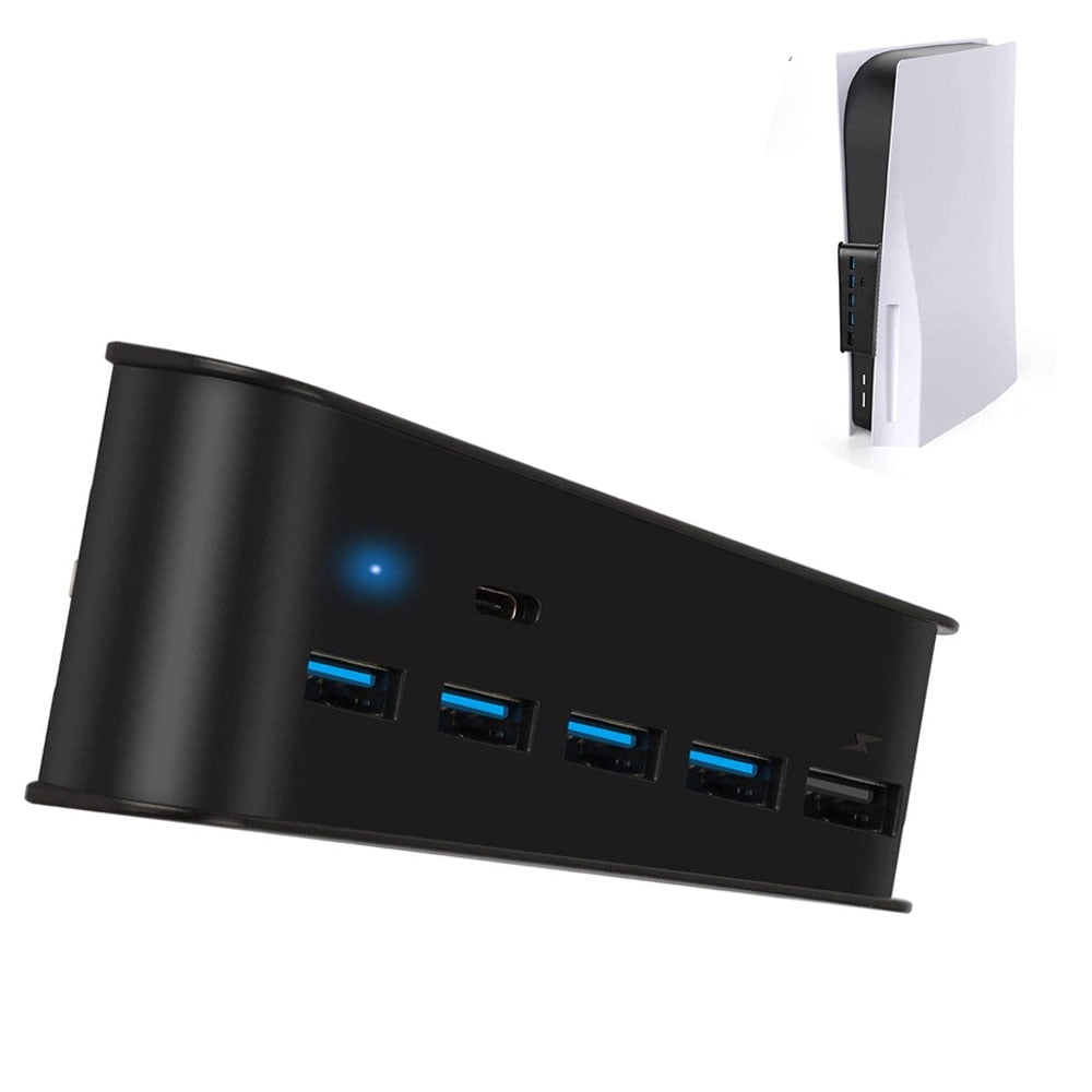 5-Port USB HUB Extension High-speed Transmission Converter For PS5 DE ...