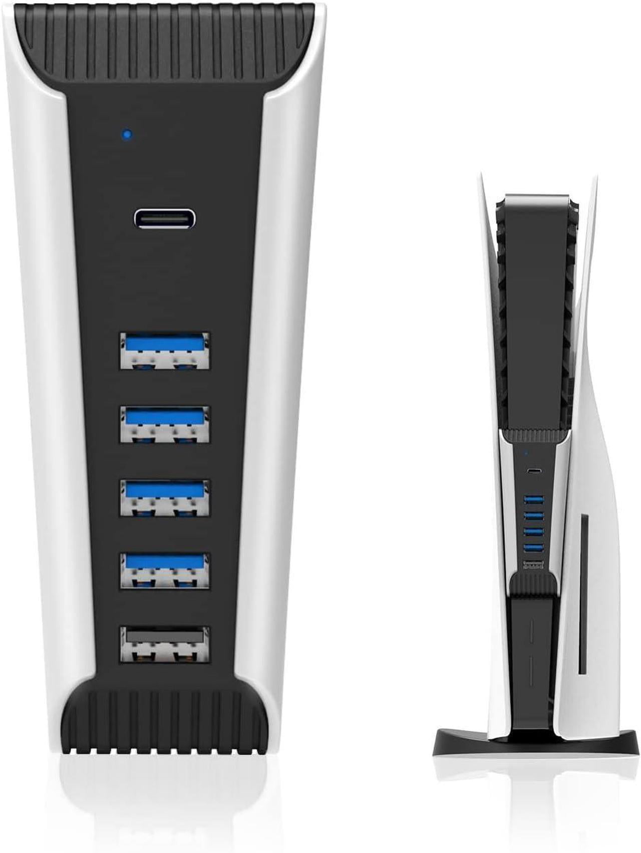 5 Port USB Hub for PS5, 5 in 1 High Speed USB Expansion Hub Charger ...