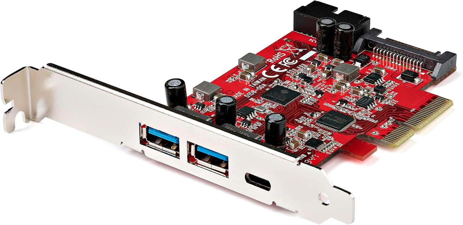 5-Port USB PCIe Card - 10Gbps USB 3.1 Gen 2 PCIe Card w/ 1x USB-C & 2X ...