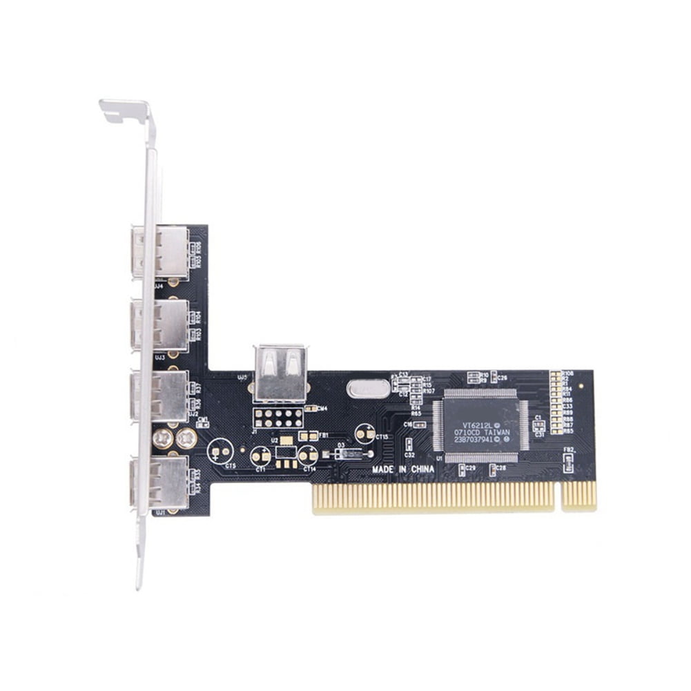 5 Ports PCI to USB 2.0 PCI Expansion Card Adapter Card 480Mbps ...