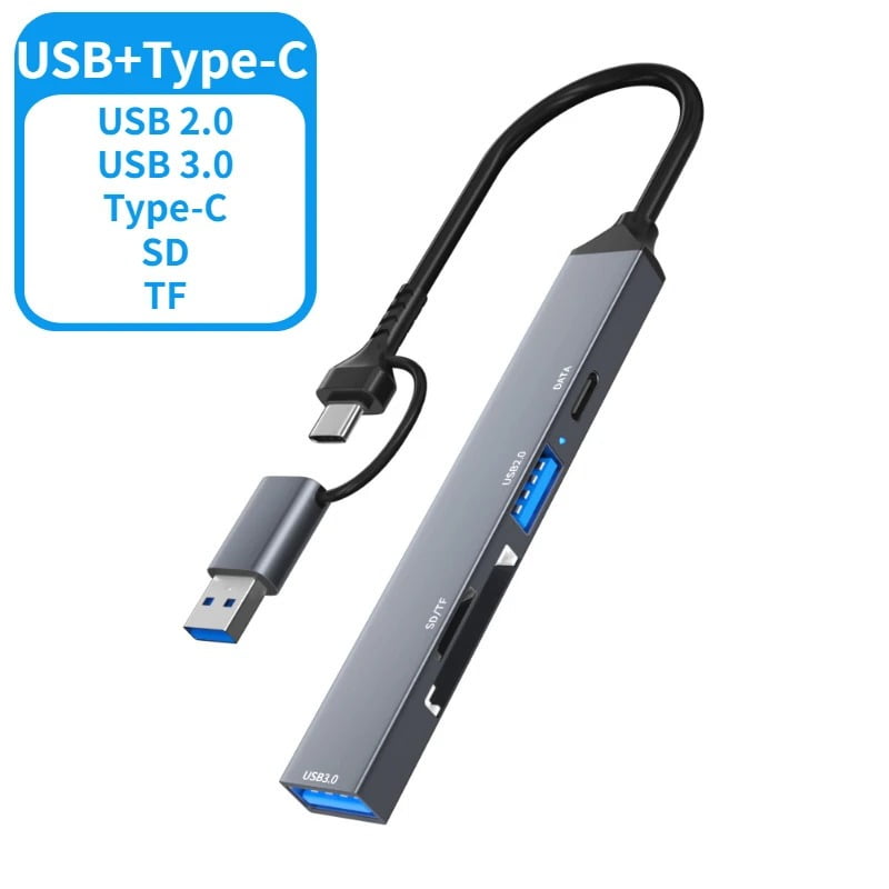 5 Ports USB C Docking Station Speed 5Gbps Multi Splitter Adapter USB 3. ...