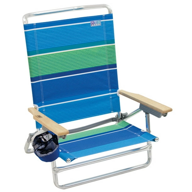 Seasonal Supply Co. 5-Position Lay Flat Beach Chair - Walmart.com