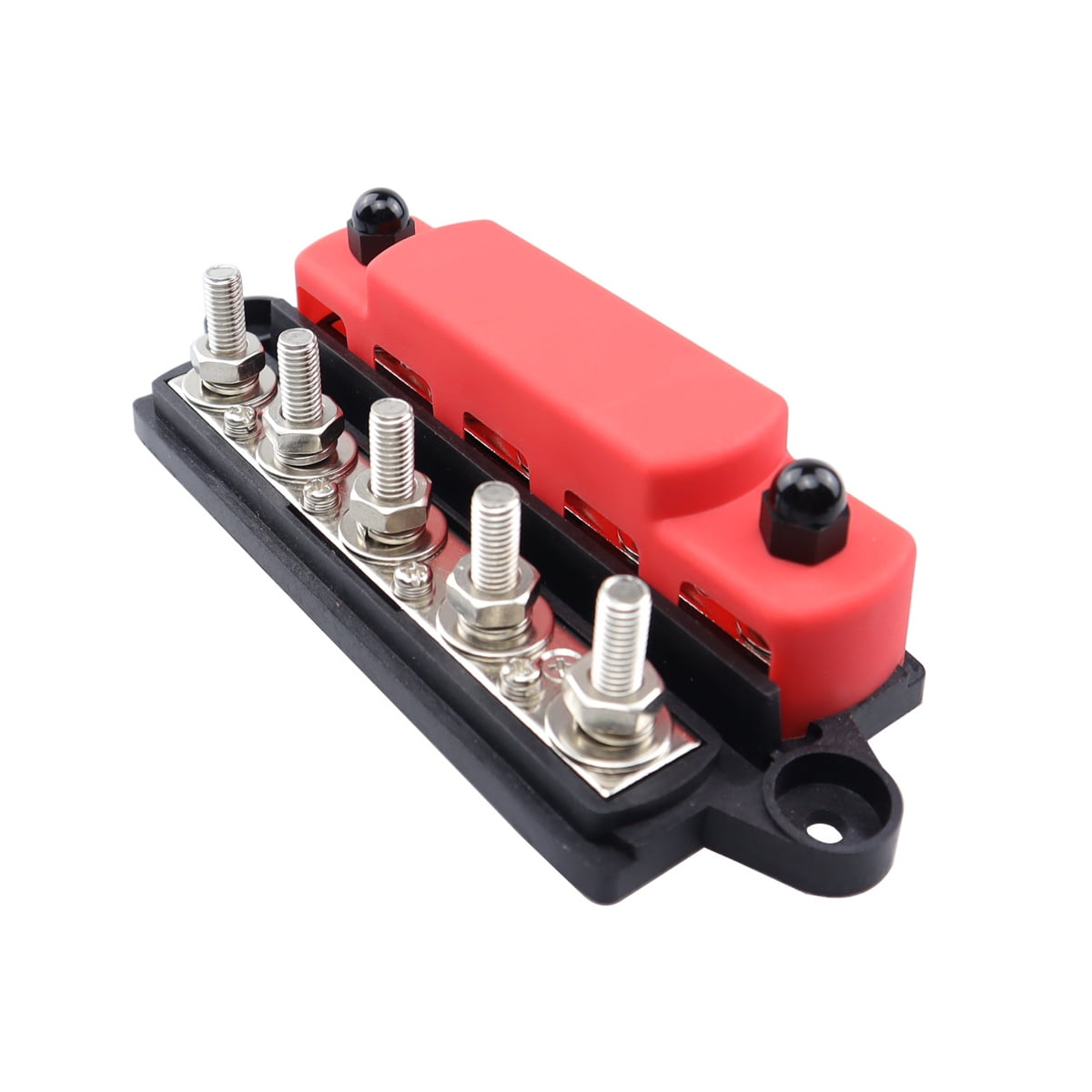 5 Position Bus Bar Double Row Terminal Distribution Block M8 Studs 48V ...