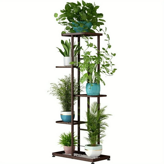 5 Pot/6 Pot/7 Pot- Potted Metal Plant Stand | 31.5In/37.4In/41.3In High ...