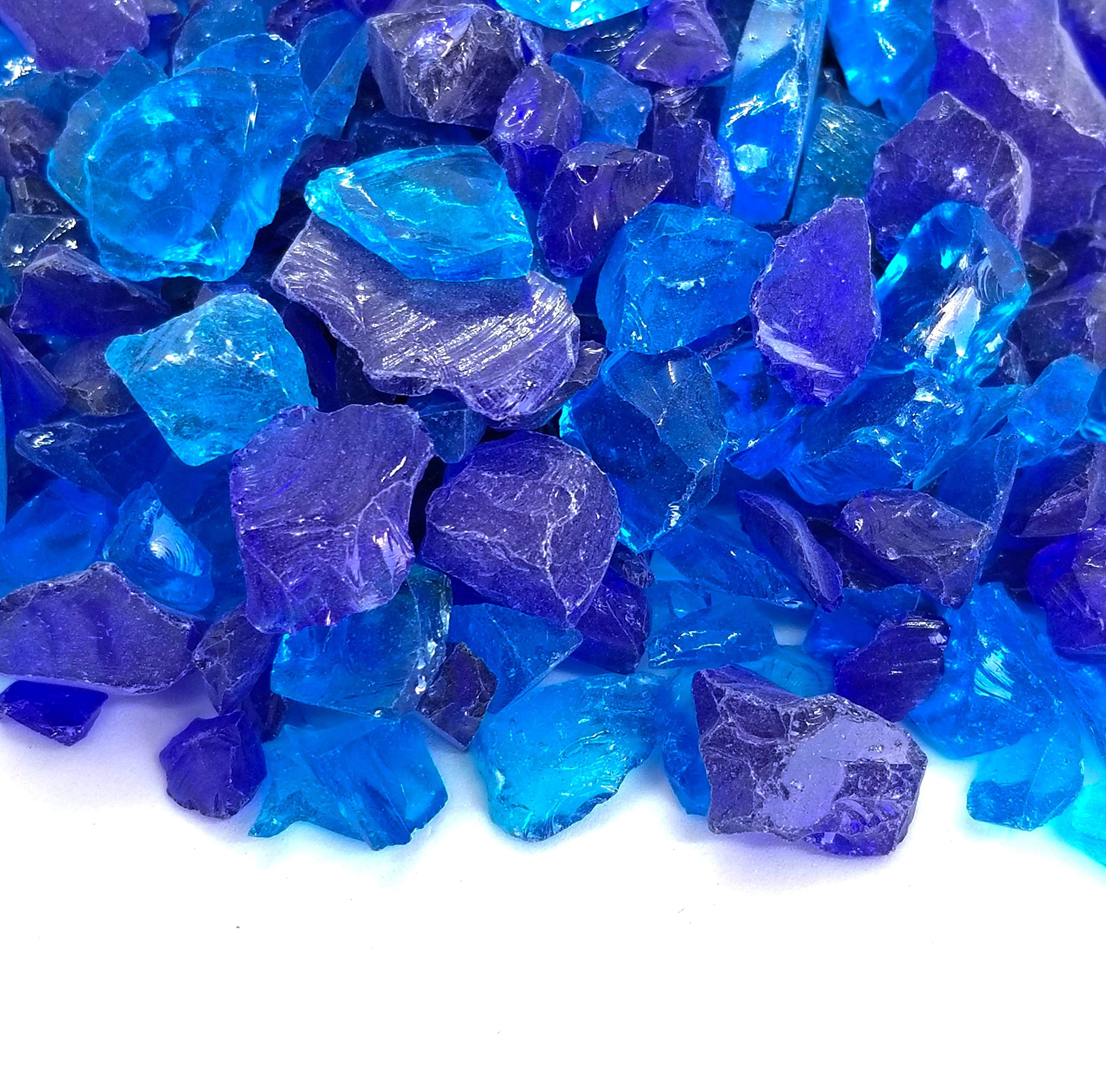 (5-Pound) Cobalt & Blue Blend Multi-Purpose Premium Decor & Fire Glass ...
