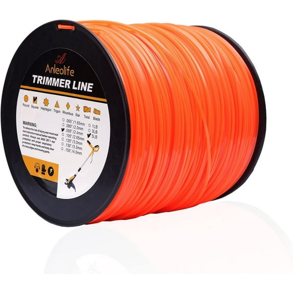 5-Pound Commercial Square .095-Inch-by-1280-ft String Trimmer Line in ...